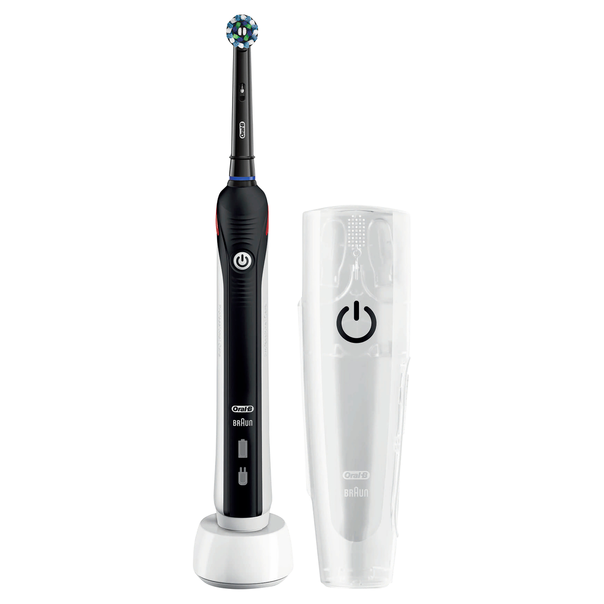 Oral-B Pro 2 2000 Electric Toothbrush + Travel Case BLACK – Above The Collar