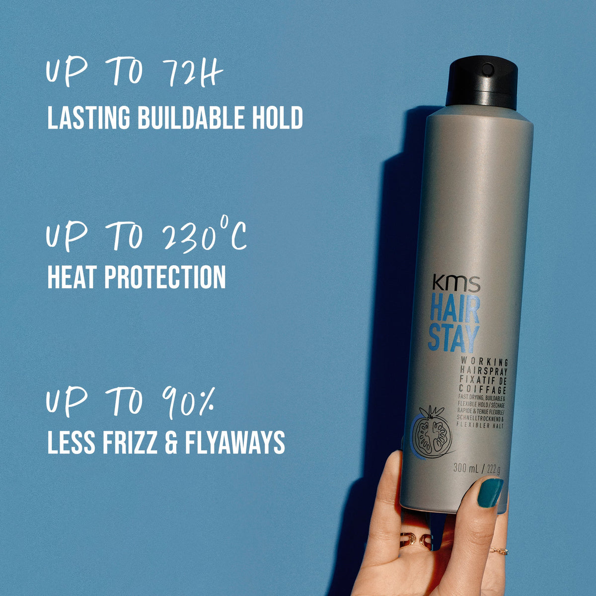 KMS Hair Stay Working Spray 300ml – Above The Collar