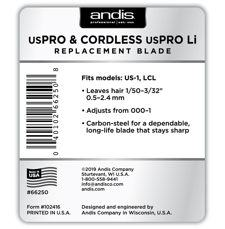 Andis Replacement Blade For US Pro/cordless US Pro Li Series - Hair ...