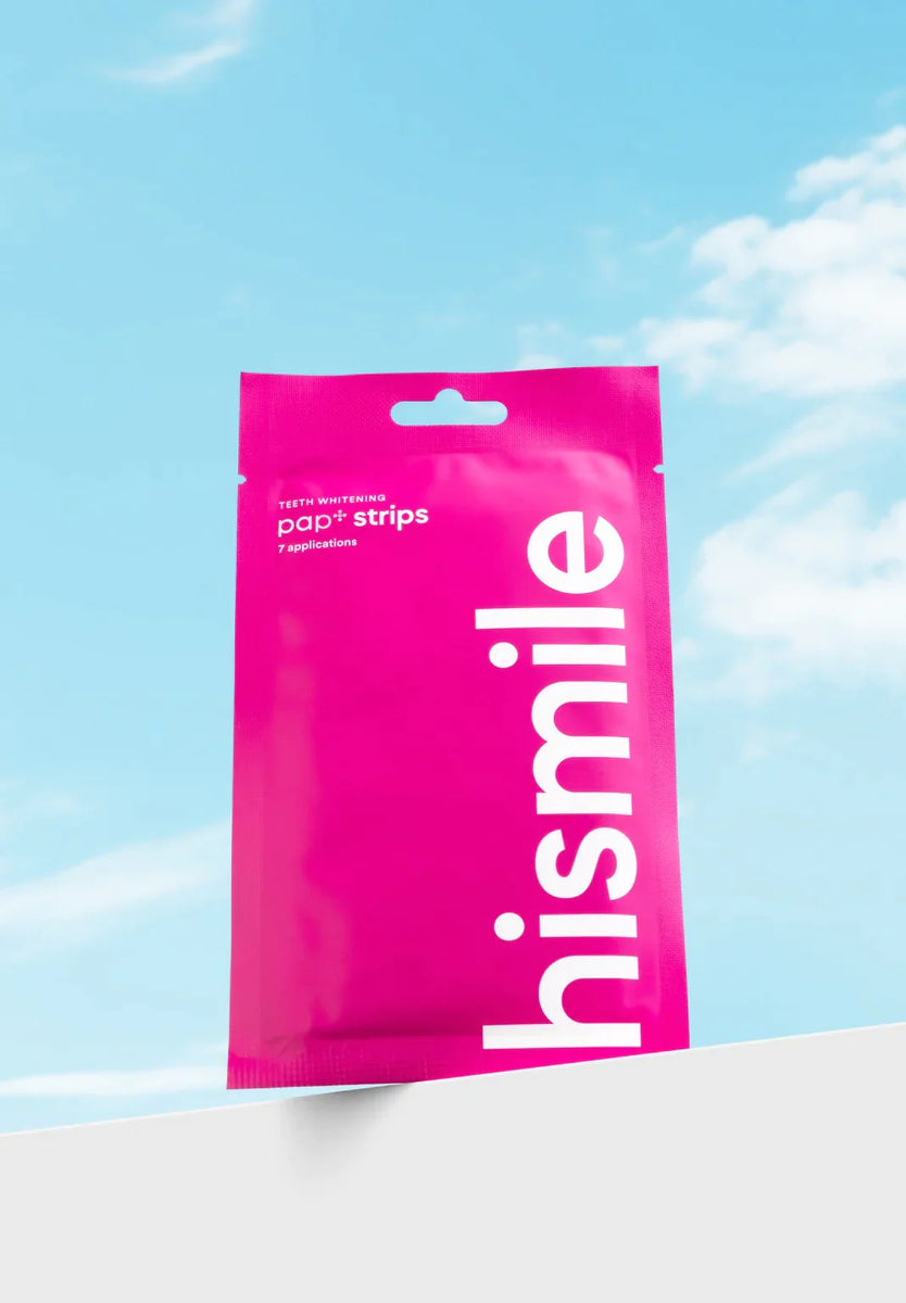 hismile PAP+ Teeth Whitening Strips (7pk) – Above The Collar