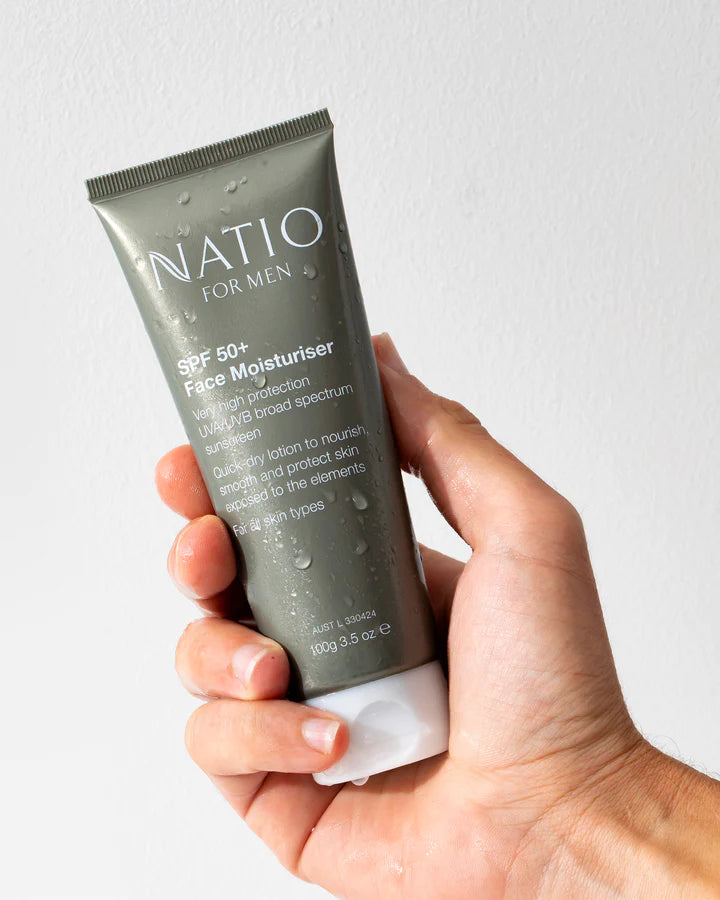 Natio For Men SPF 50+ Face Moisturiser 100g - Beauty Products | Oz Hair ...